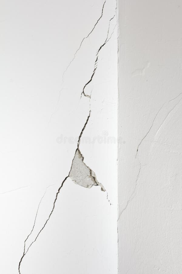 Damaged White Wall Crack Rip Stock Image - Image of damaged, crack ...