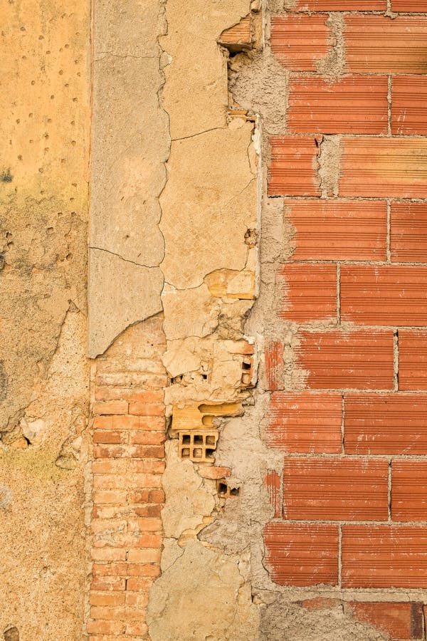 Damagesd wall stock photo. Image of torn, exterior, irregular - 64846798