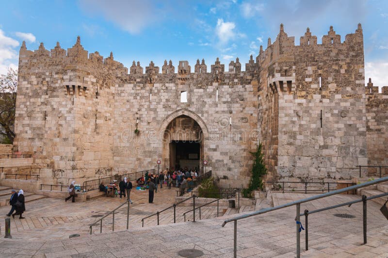 Damascus Gate, Jerusalem, Israel Editorial Photography - Image of entry ...
