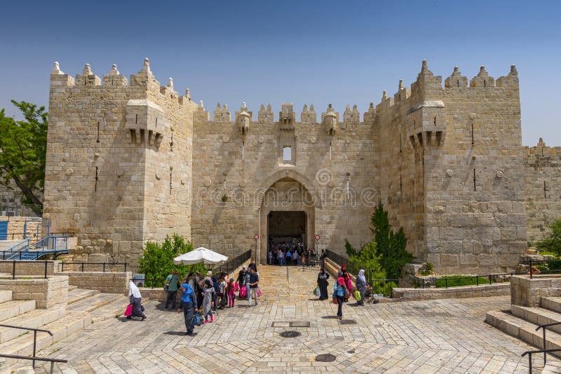 Damascus Gate in the Old City, Jerusalem, Israel Editorial Photography ...