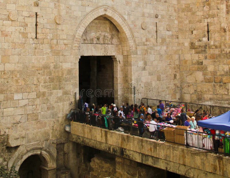 Damascus Gates editorial photography. Image of bridge - 27893652