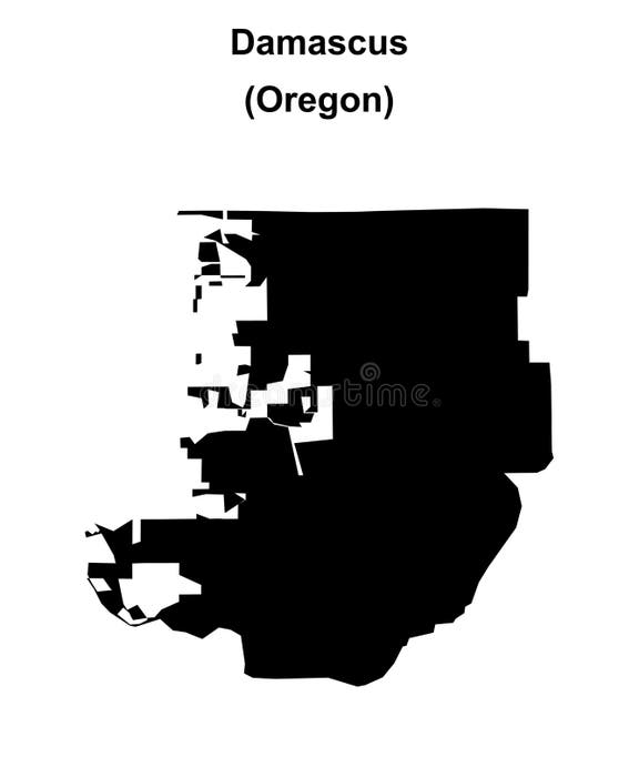 Damascus outline map stock vector. Illustration of boundary - 357530381