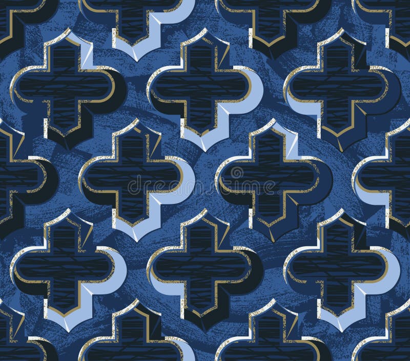 Damascus Wallpaper. Arabian Style Pattern. Seamless Vector Background ...