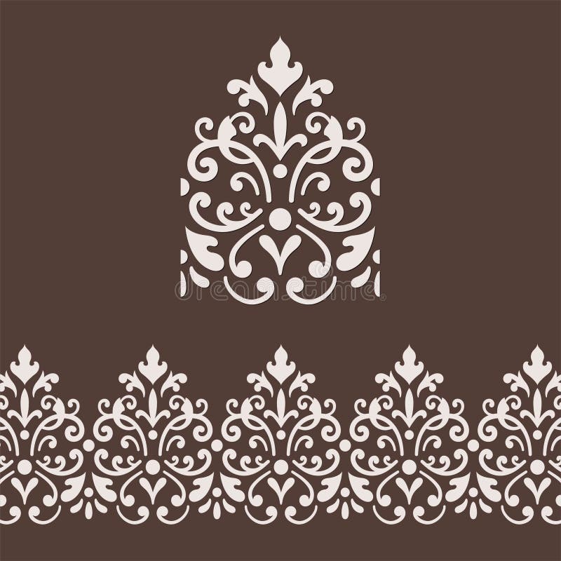 Damask Border Frame stock vector. Illustration of wallpaper - 44465754