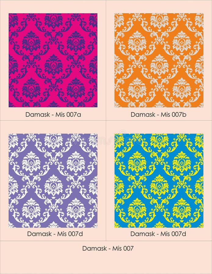 Damask Design Vector CDR stock vector. Illustration of pattern - 273854479