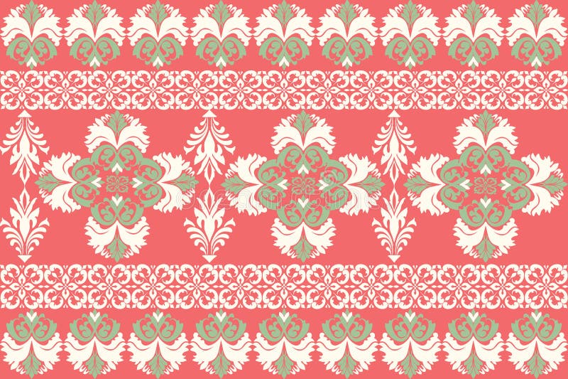 Damask Flower Seamless stock illustration. Illustration of historical ...