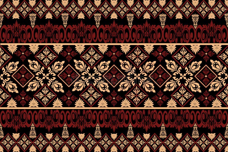 Damask Flower Seamless stock illustration. Illustration of ...