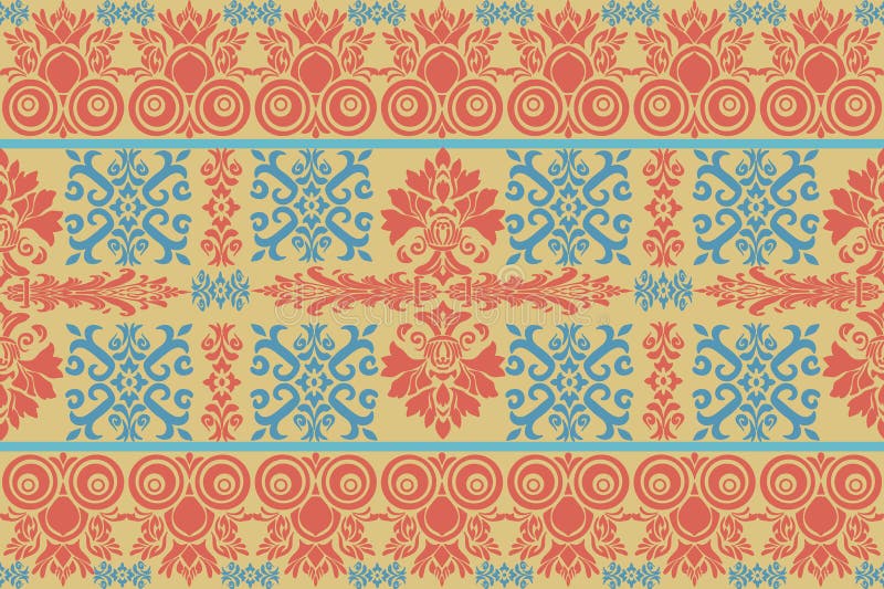 Damask Flower Seamless stock illustration. Illustration of loom - 365198570