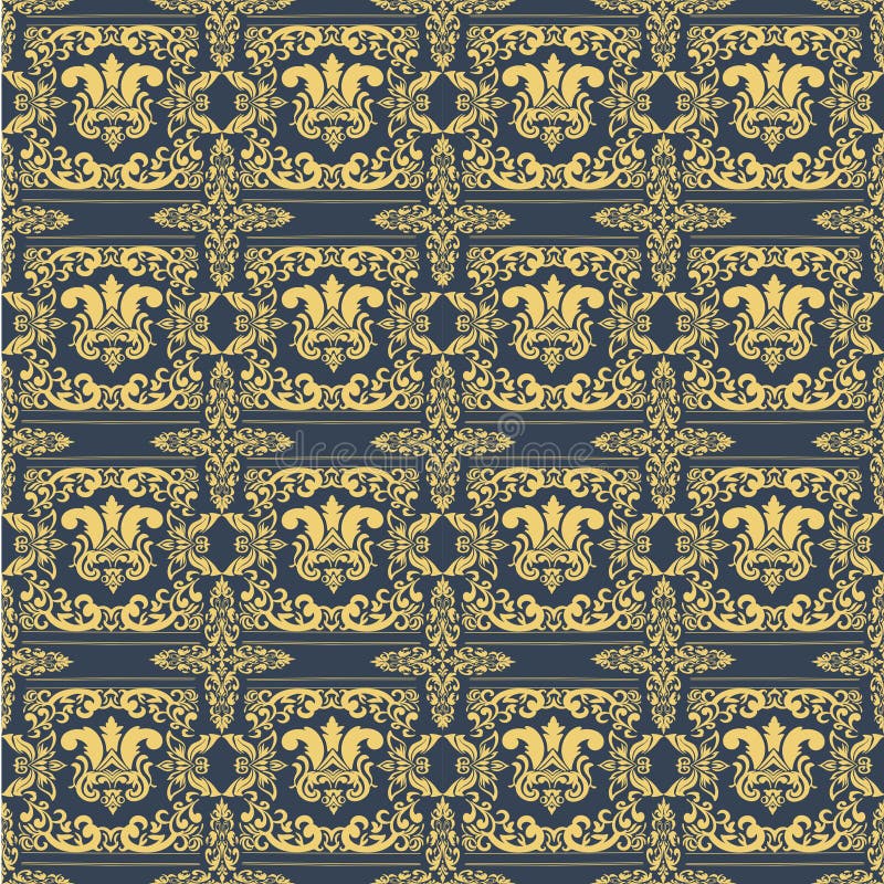 Damask Flower Seamless stock illustration. Illustration of patternfrowe ...
