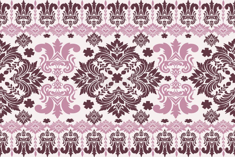 Damask Flower Seamless stock illustration. Illustration of luxury ...