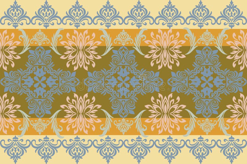 Damask Flower Seamless stock illustration. Illustration of luxury ...