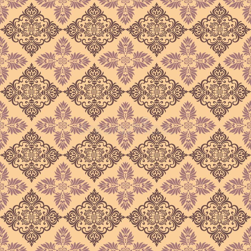 Damask Flower Seamless stock illustration. Illustration of matte ...