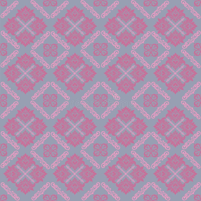 Damask Flower Seamless stock illustration. Illustration of ...