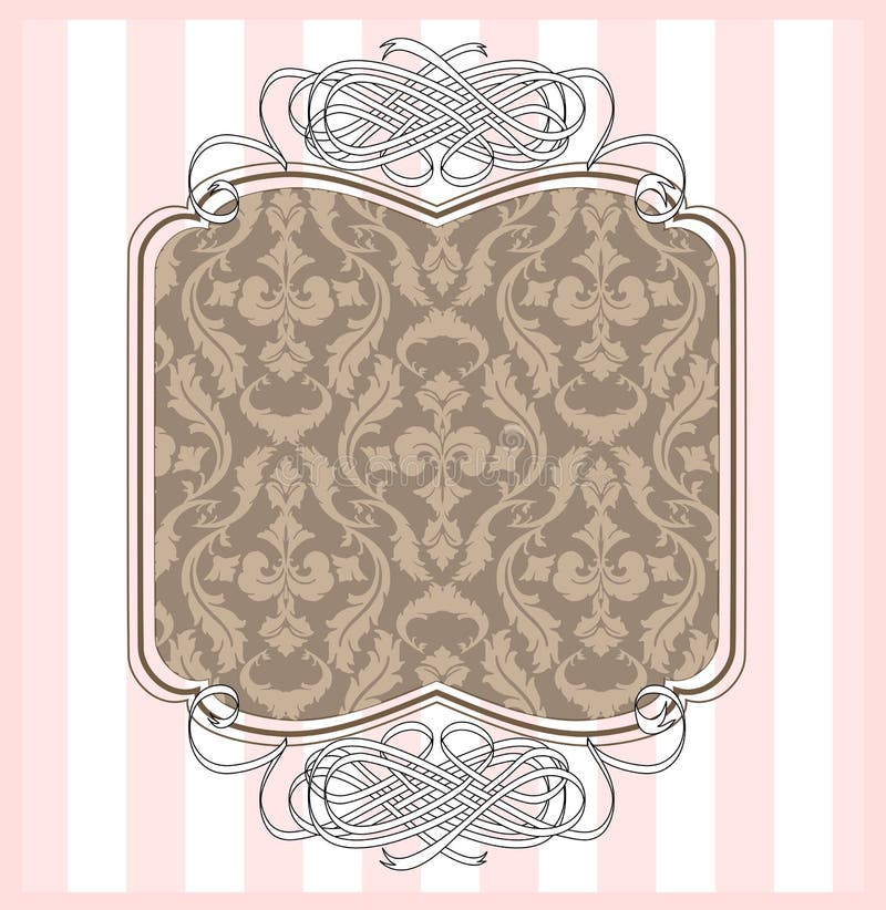 Damask frame stock illustration. Illustration of decor - 10783301