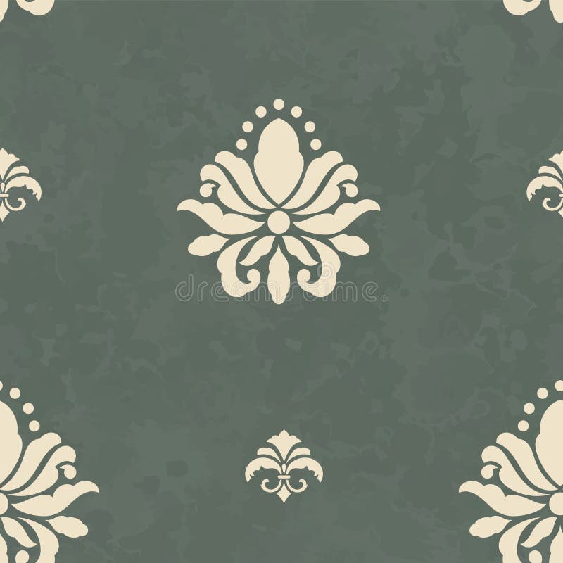 Damask Modern Grunge Seamless Pattern Element. Vintage Classical Old ...