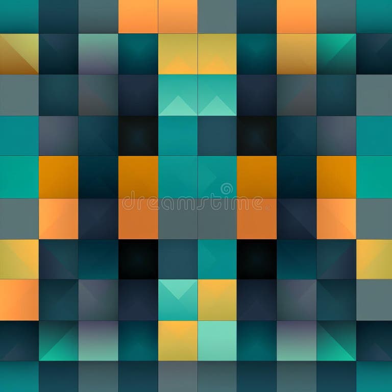 Damask Pattern Generation with Alternating Color Squares Grid Stock ...