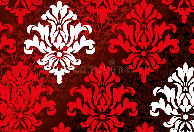 Damask pattern stock illustration. Illustration of backdrop - 64029844