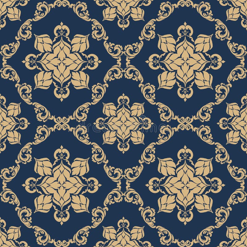 Damask Pattern Vector Ornate, Floral Designs Blend with for Creating ...