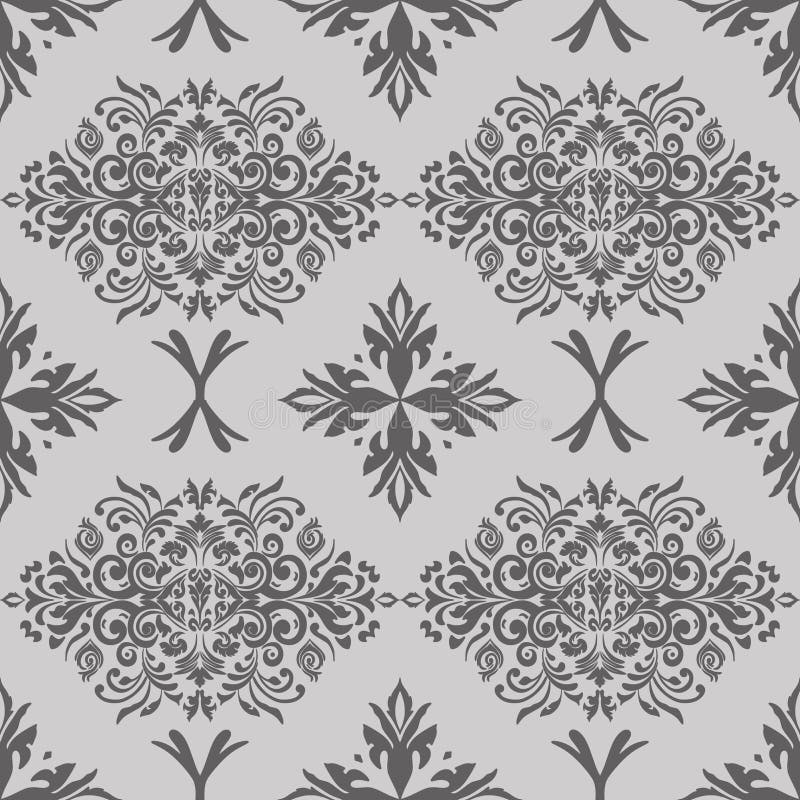 Damask Pattern Vector Ornate, Floral Designs Blend with for Creating ...