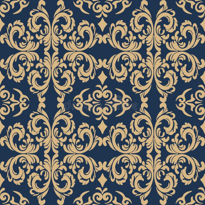 Damask Pattern Vector Ornate, Floral Designs Blend with for Creating ...