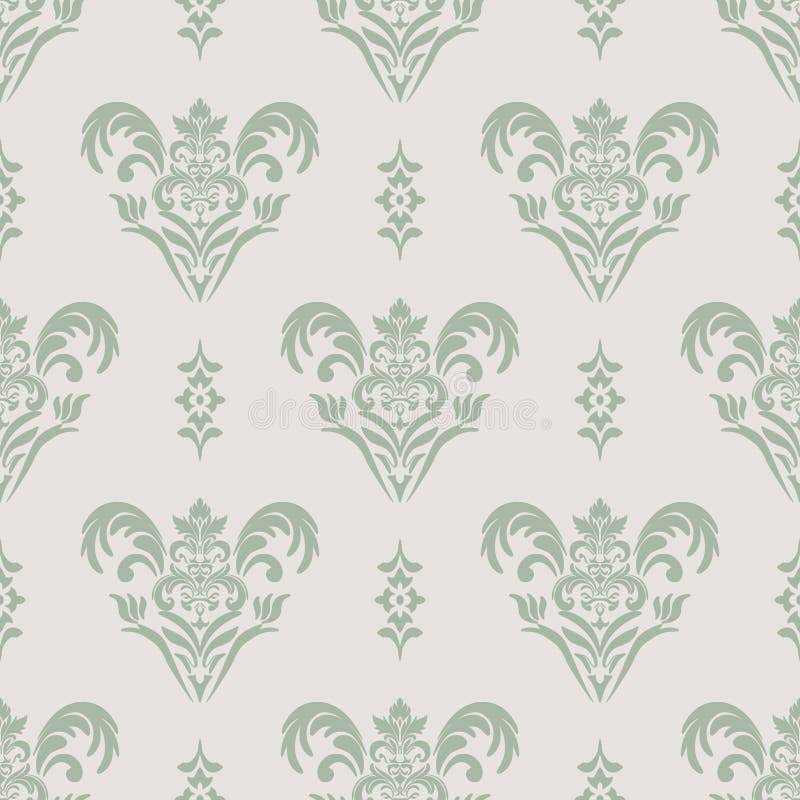 Damask Pattern Vector Ornate, Floral Designs Blend with for Creating ...