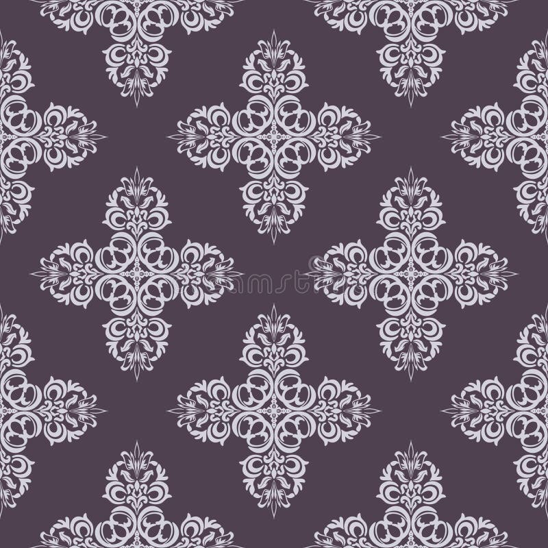 Damask Pattern Vector Ornate, Floral Designs Blend with for Creating ...