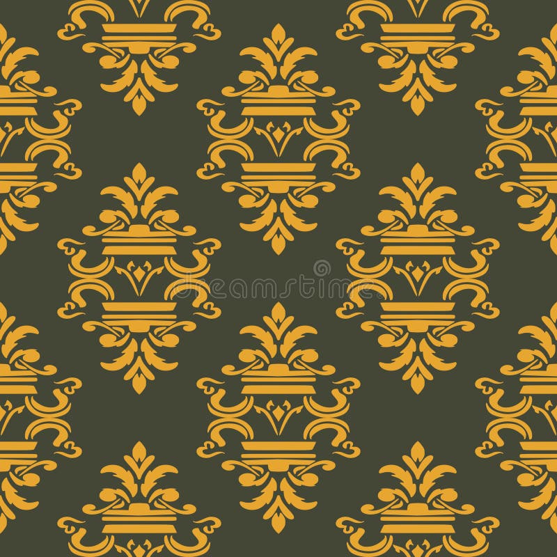 Damask Pattern Vector Ornate, Floral Designs Blend with for Creating ...
