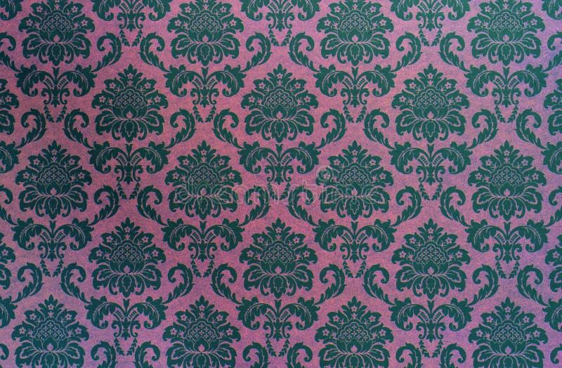 Damask Repeat Pattern on Old Paper. Stock Image - Image of patterned ...