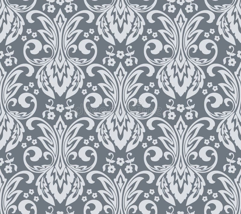 Damask Seamless Emboss Pattern Background. Vector Classical Luxury Old ...