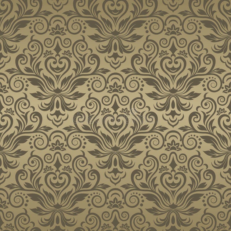 Damask Seamless Floral Background Pattern. Vector Illustration Stock ...