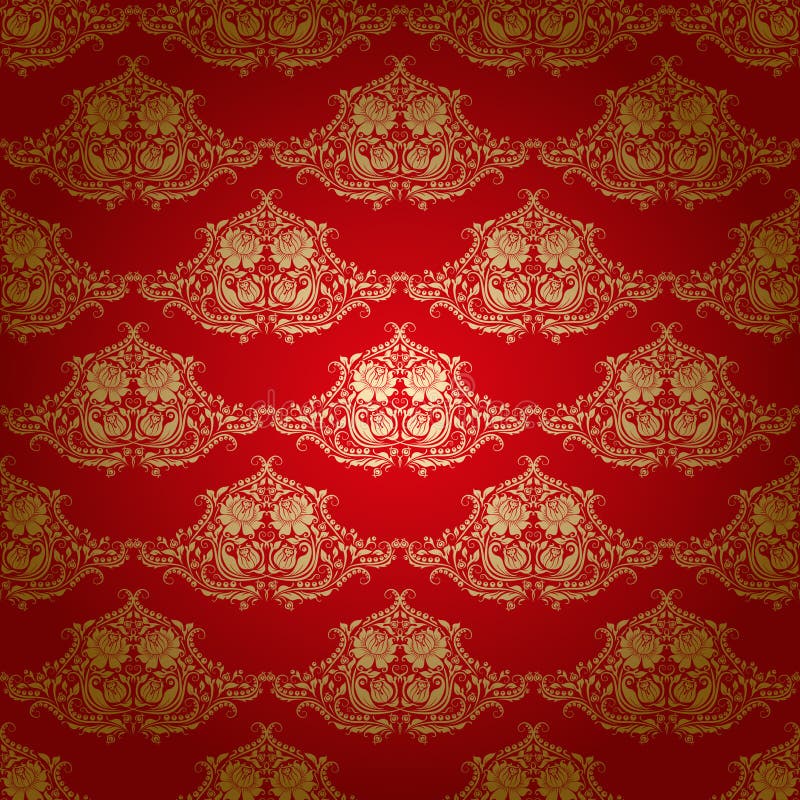 Damask Seamless Floral Pattern Stock Vector - Illustration of bright ...