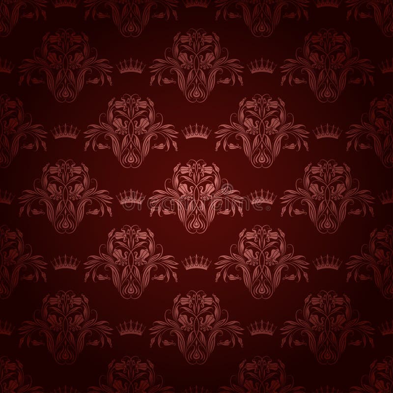 Maroon Damask Wallpaper Stock Illustrations – 163 Maroon Damask ...