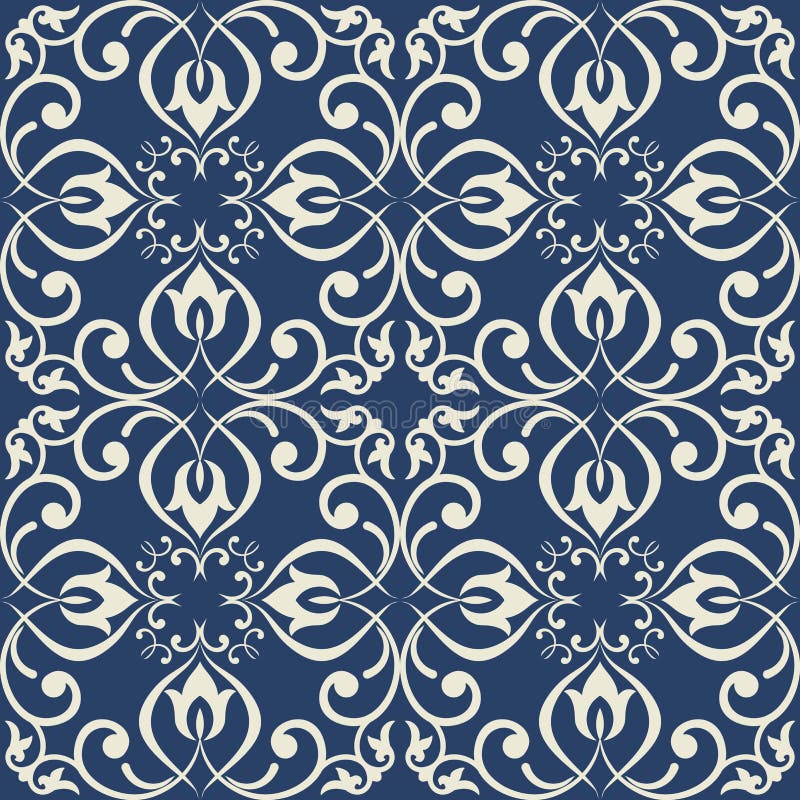 Damask Seamless Floral Pattern. Stock Vector - Illustration of abstract ...