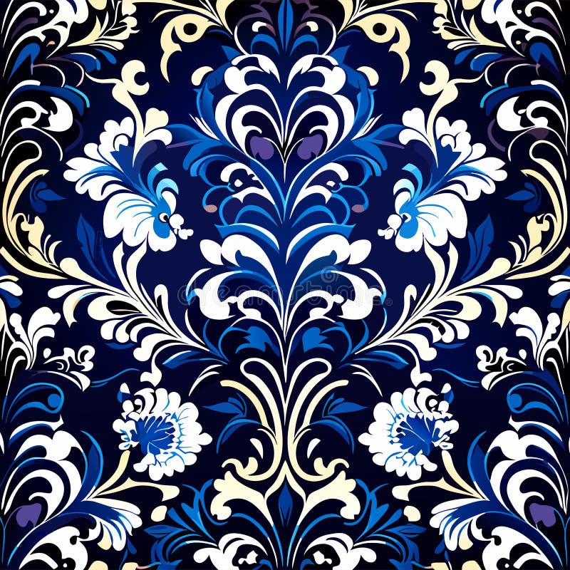 Damask Seamless Floral Pattern. Royal Wallpaper Stock Vector ...