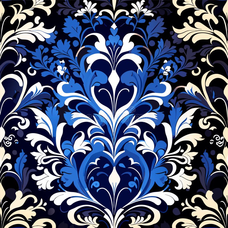 Damask Seamless Floral Pattern. Royal Wallpaper Stock Vector ...