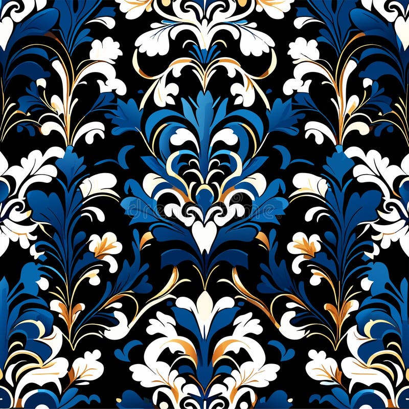 Damask Seamless Floral Pattern. Royal Wallpaper Stock Vector ...