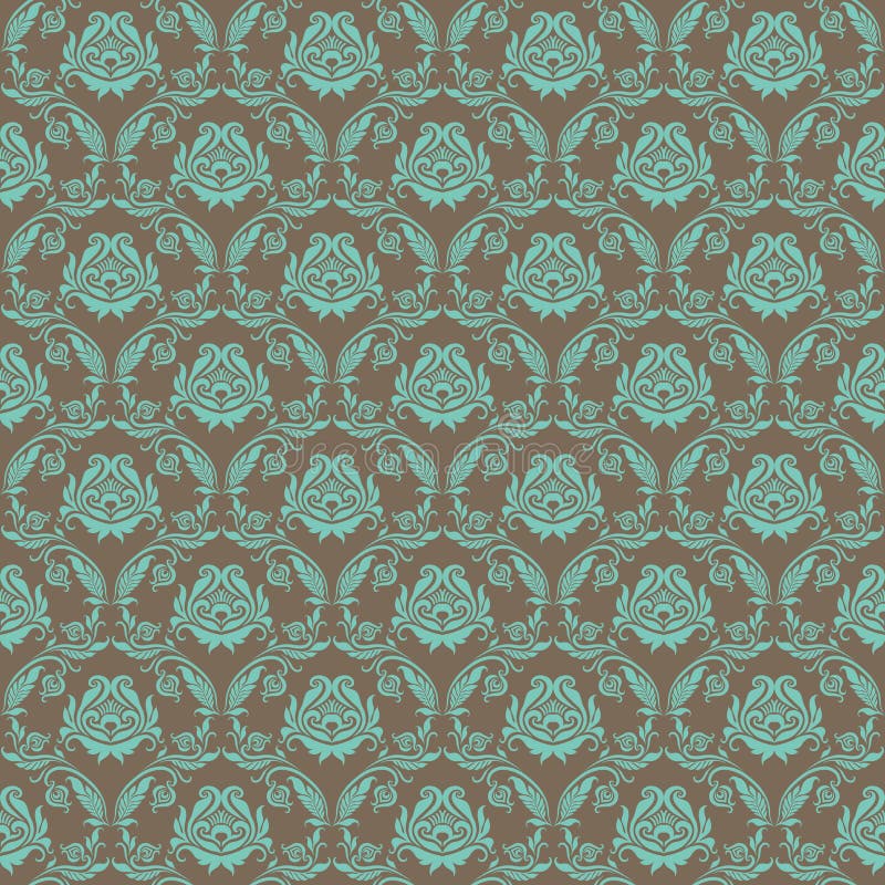 Damask Seamless Floral Pattern Stock Illustration - Illustration of ...