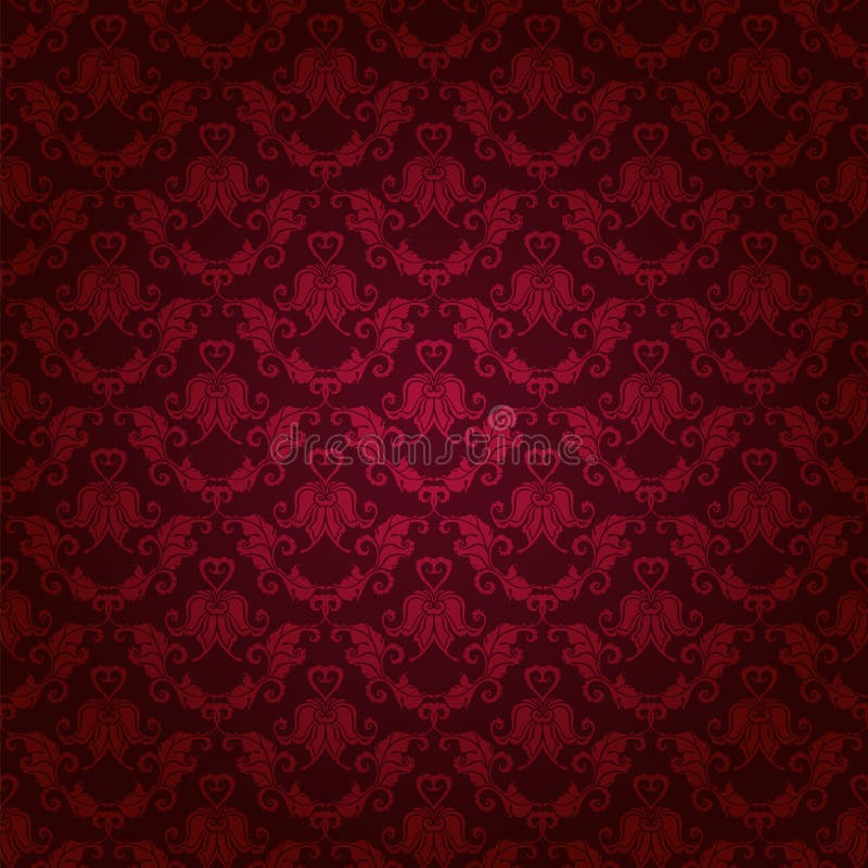 Red Seamless Damask stock illustration. Illustration of antique - 6203689