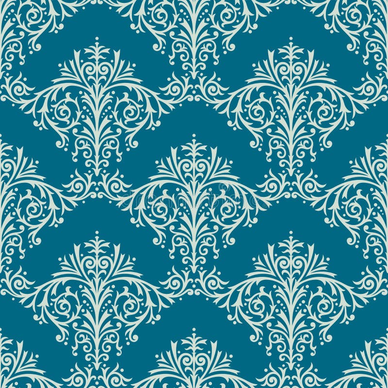 Damask Seamless Floral Pattern Stock Vector - Illustration of element ...