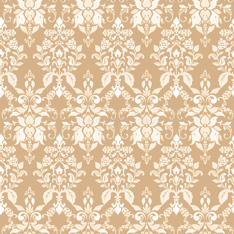 Damask Seamless Floral Pattern. Seamless Vector Wallpapers. Stock ...