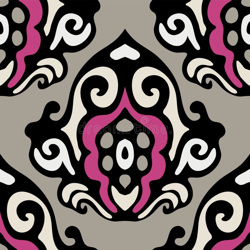 Damask Seamless Motif Vector Stock Vector - Illustration of damask ...