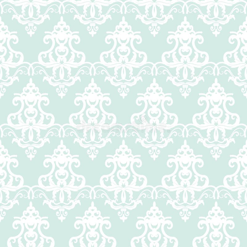 Tiffany Blue Damask Background