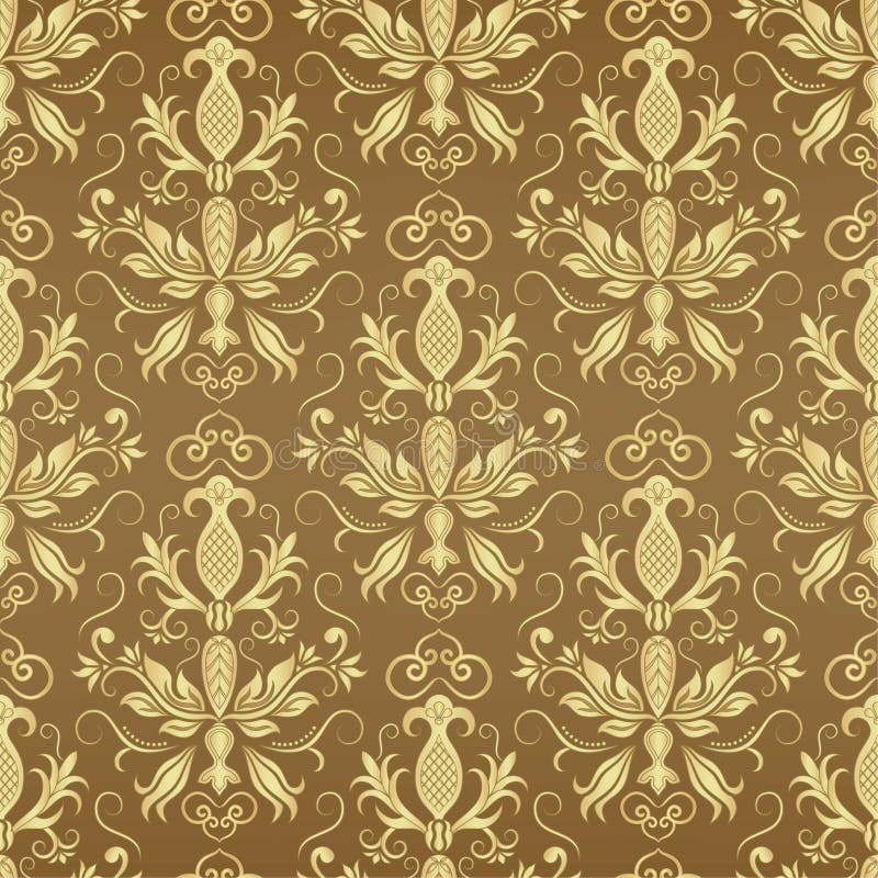 Seamless Background in the Style of Damascus Stock Vector ...