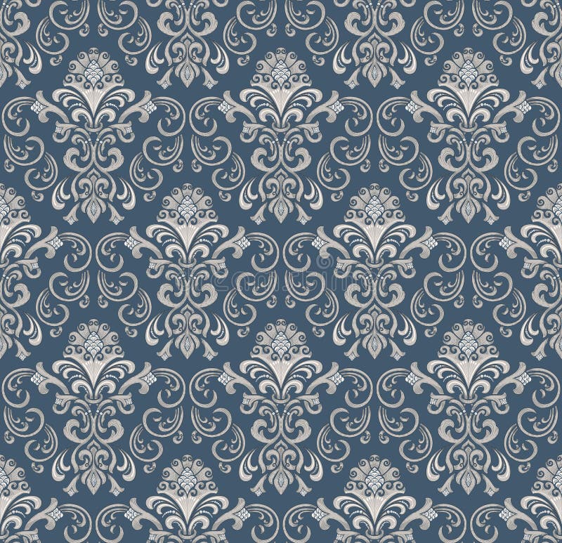 Damask Seamless Pattern Element. Vector Classical Luxury Old Fashioned ...
