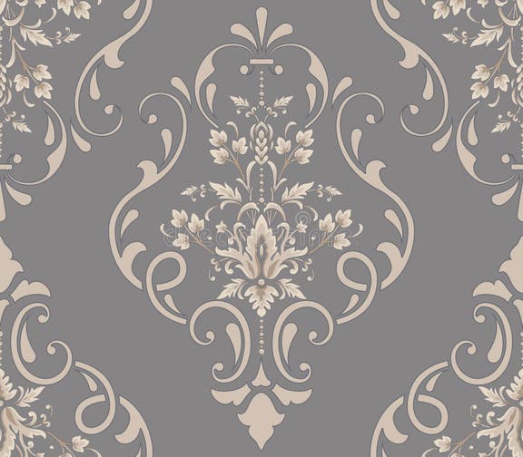 Damask Seamless Pattern Element. Vector Classical Luxury Old Fashioned ...