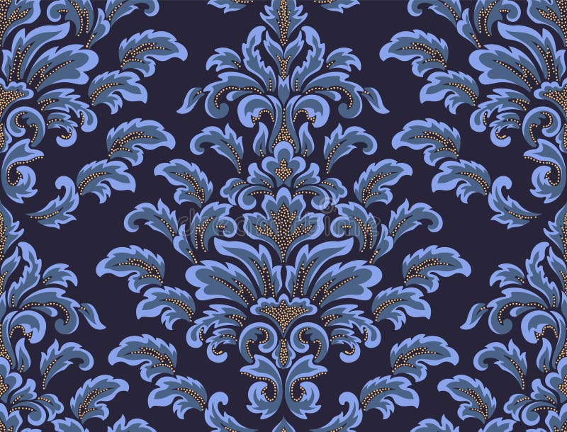 Damask Seamless Pattern Element. Vector Classical Luxury Old Fashioned ...