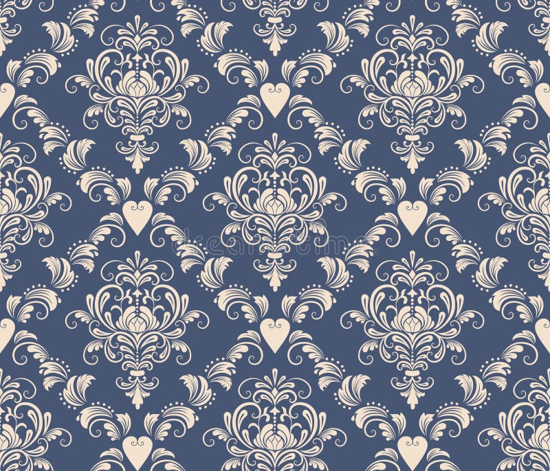 Damask Seamless Pattern Element. Vector Classical Luxury Old Fashioned ...