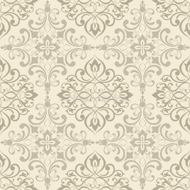 Damask Seamless Pattern. Wallpaper Baroque, Damask. Seamless Vector ...
