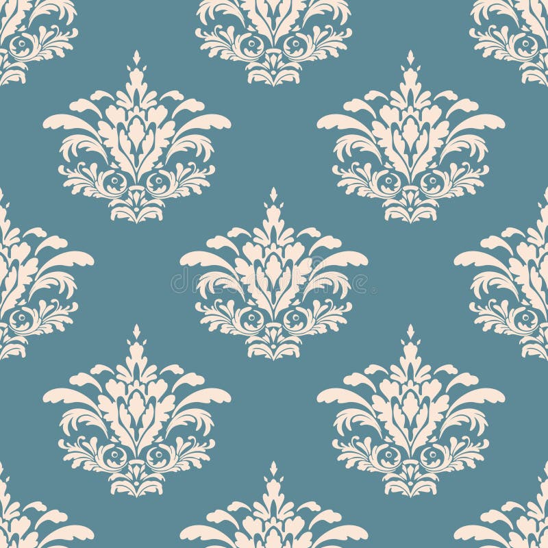 Damask Seamless Pattern - Vector Illustration for Elegant Textile ...