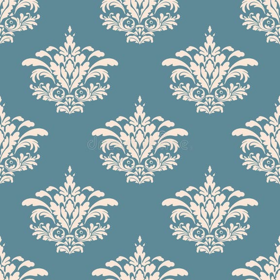 Damask Seamless Pattern - Vector Illustration for Elegant Textile ...